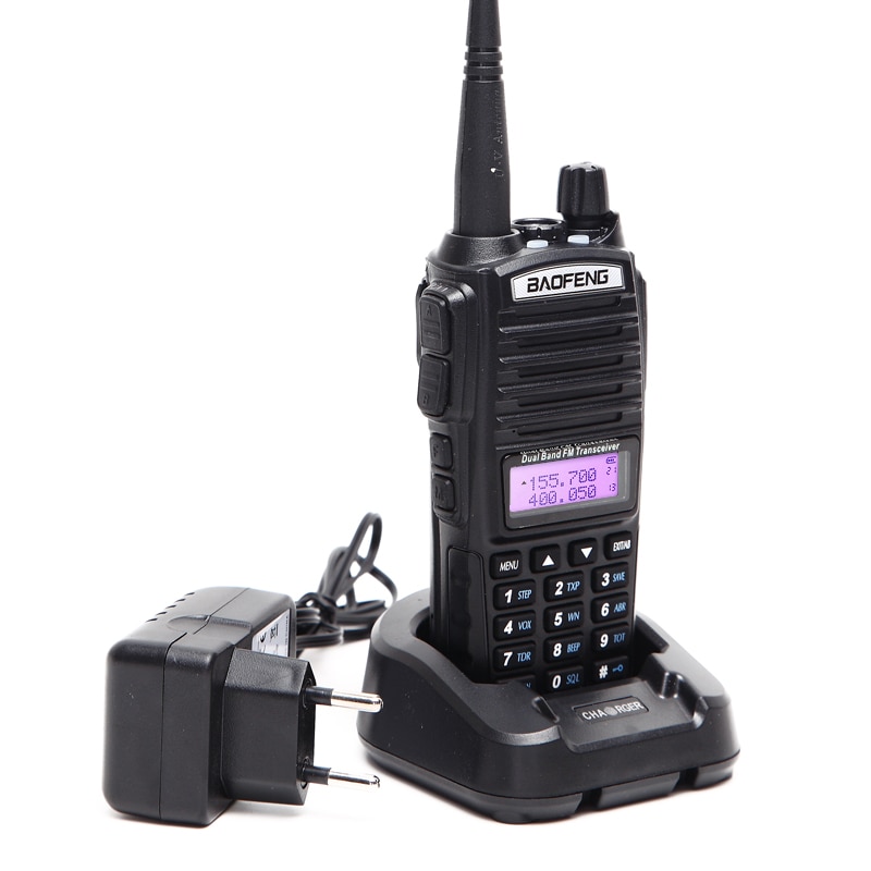 Baofeng UV-82 Dual PTT 5W Portable Walkie Talkie VHF UHF Dual Band Handheld Transceiver Long ...
