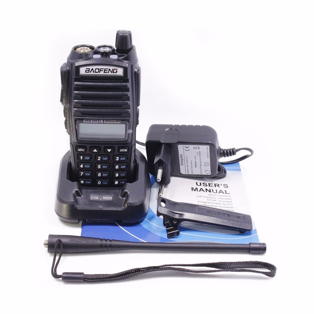 Baofeng UV-82 Dual PTT 5W Portable Walkie Talkie VHF UHF Dual Band Handheld Transceiver Long ...