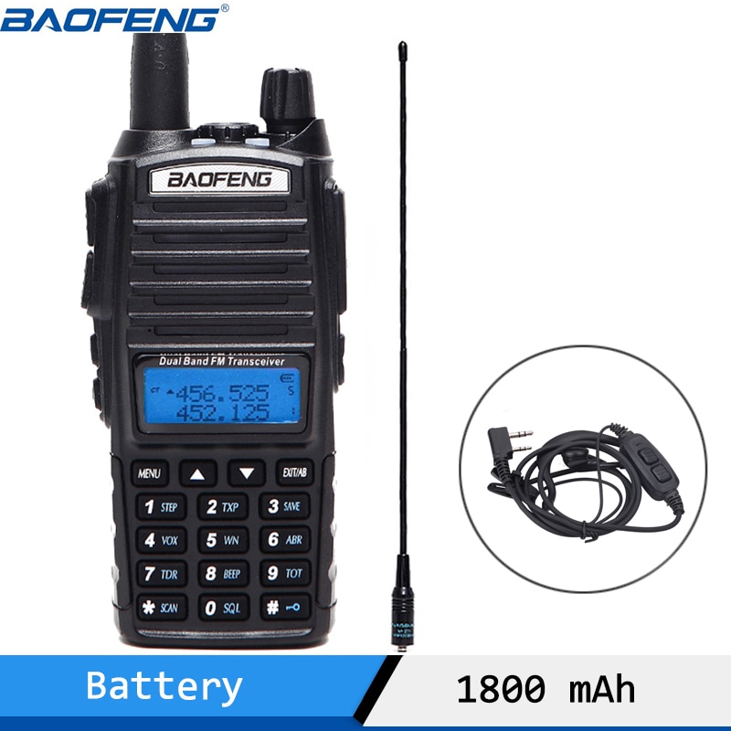 Baofeng UV-82 Dual PTT 5W Portable Walkie Talkie VHF UHF Dual Band Handheld Transceiver Long ...