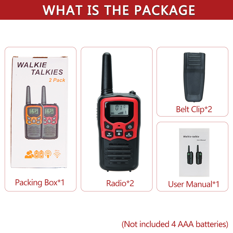 Walkie Talkie PMR FRS UHF Mini Handheld Two Way Radio Communicator ...