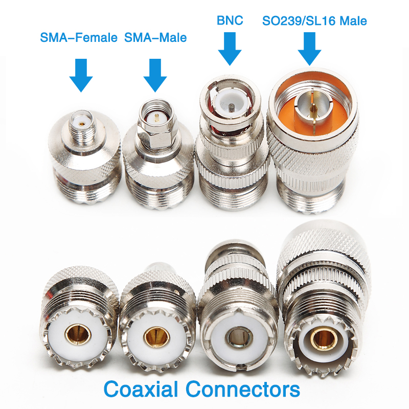 Walkie Talkie Connector Adapter Radio Antenna SO239 PL259 Coaxial ...