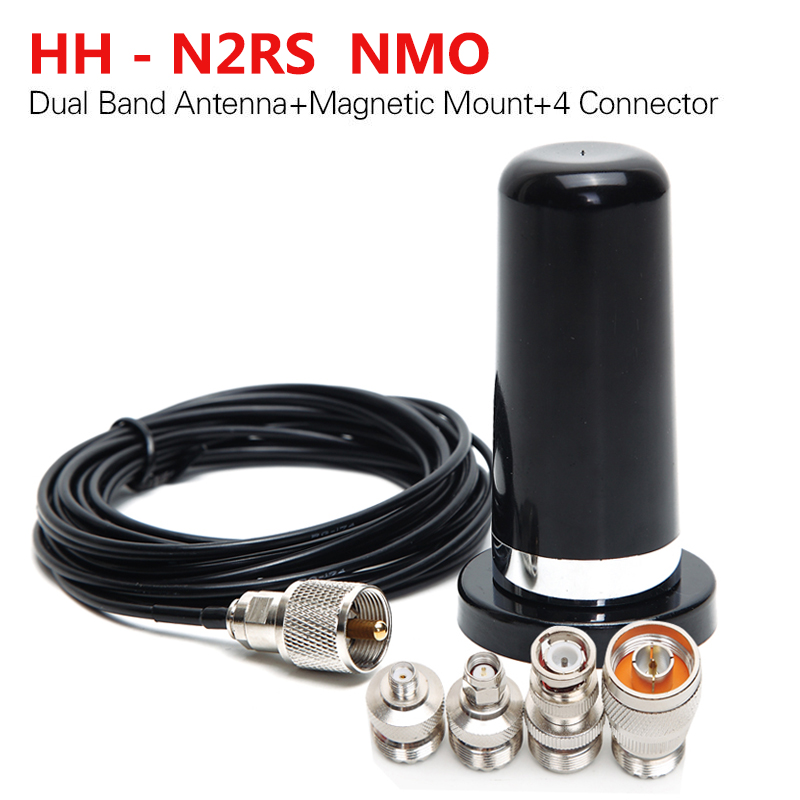 NMO HH-N2RS VHF UHF Antenna With Mount Adapter for Mobile Radio - Top Two-Way Radio