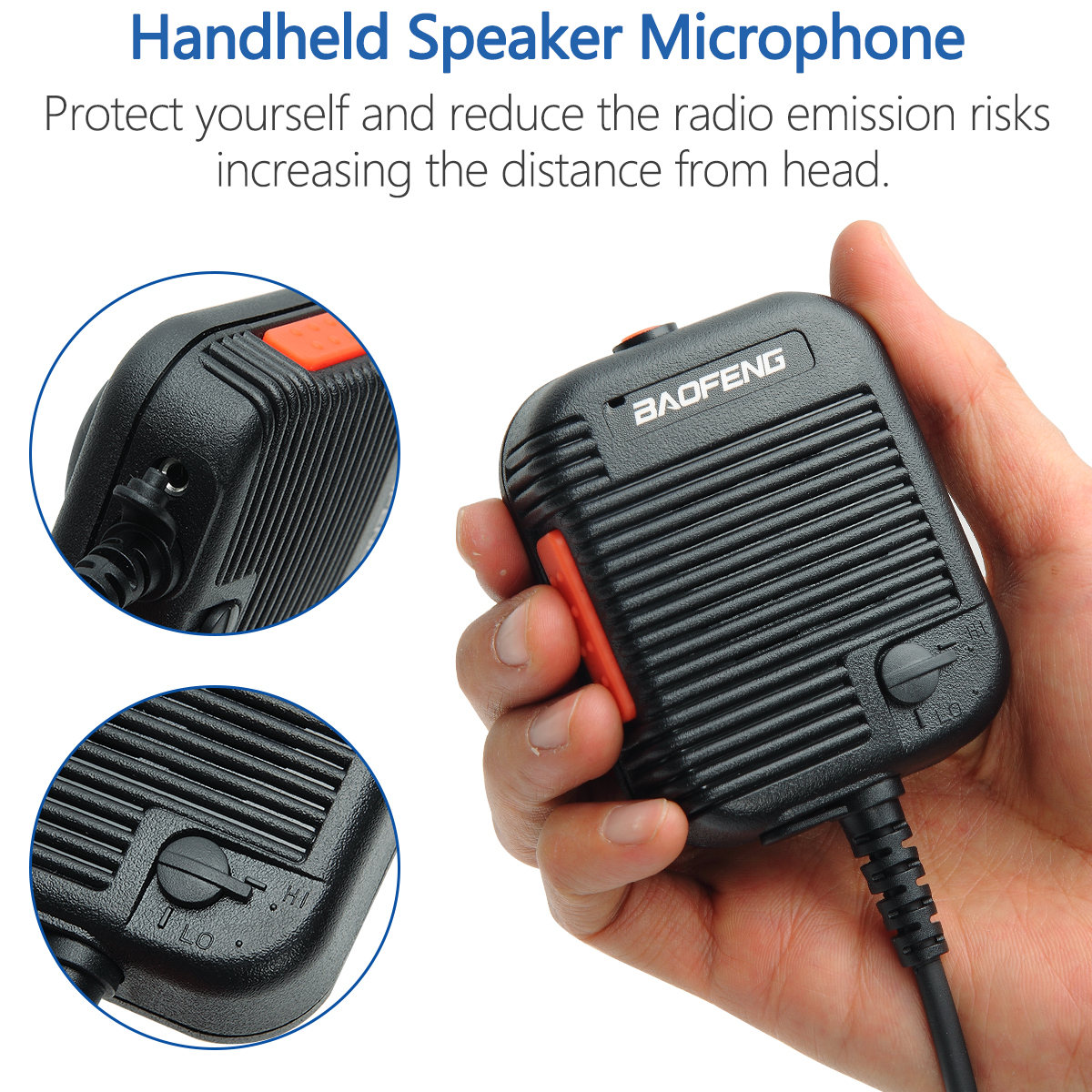 BaoFeng AR-152 Tactical Speaker Microphone Volume Adjustable For ...