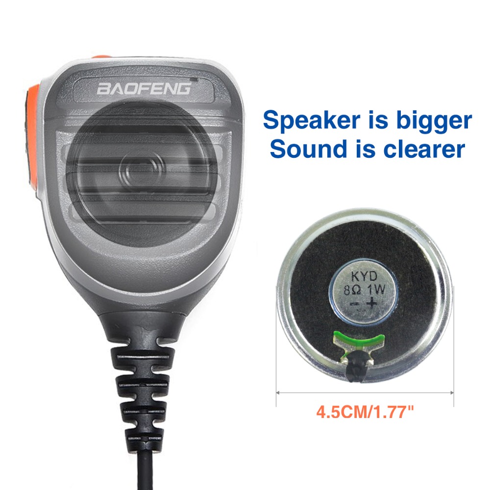Original Baofeng Handheld Radio Microphone Speaker for Portable Walkie ...