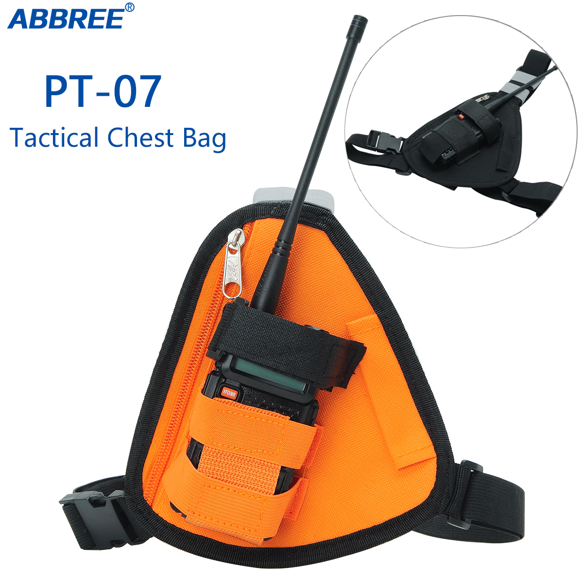 Tactical Chest Bag Multi-pocket Walkie Talkie Caller Triangle Unisex ...