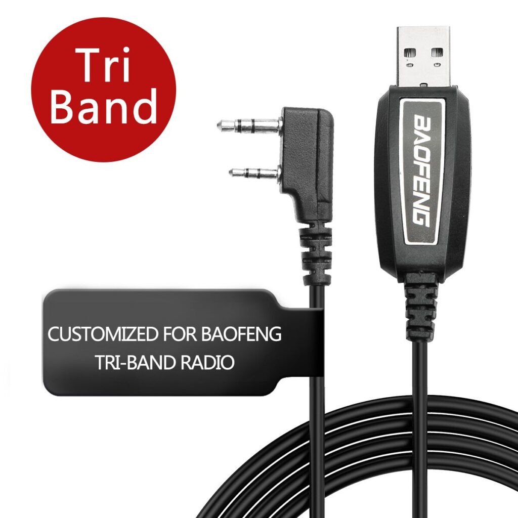 Tri-Band Radio PL2303 Chip Drive Free USB Programming Cable for Baofeng ...