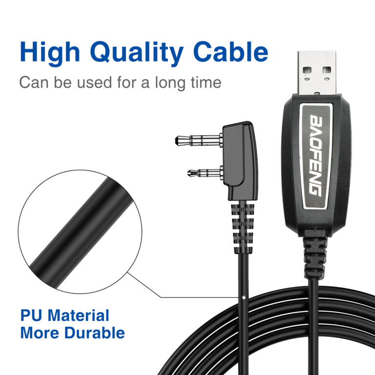 Tri-Band Radio PL2303 Chip Drive Free USB Programming Cable for Baofeng ...