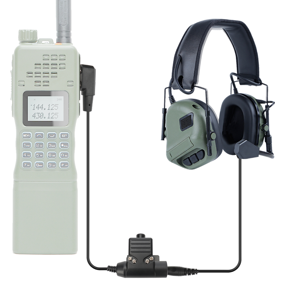Noise Reduction Tactical Headset for Military Walkie Talkie Outdoot ...