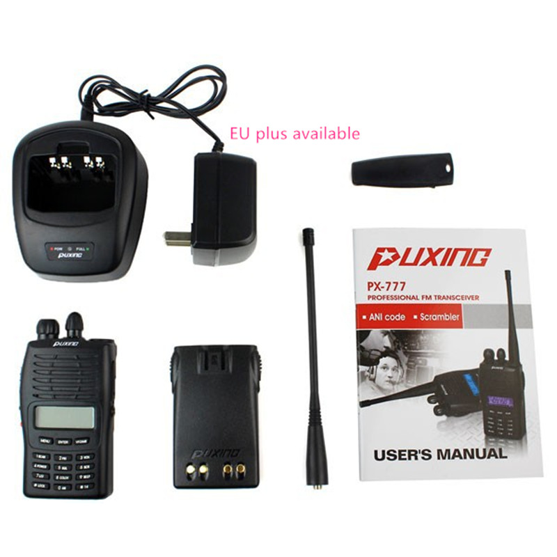Puxing PX-777 UHF 400-480MHz Radio ANI Scrambler FM Transceiver Walkie ...