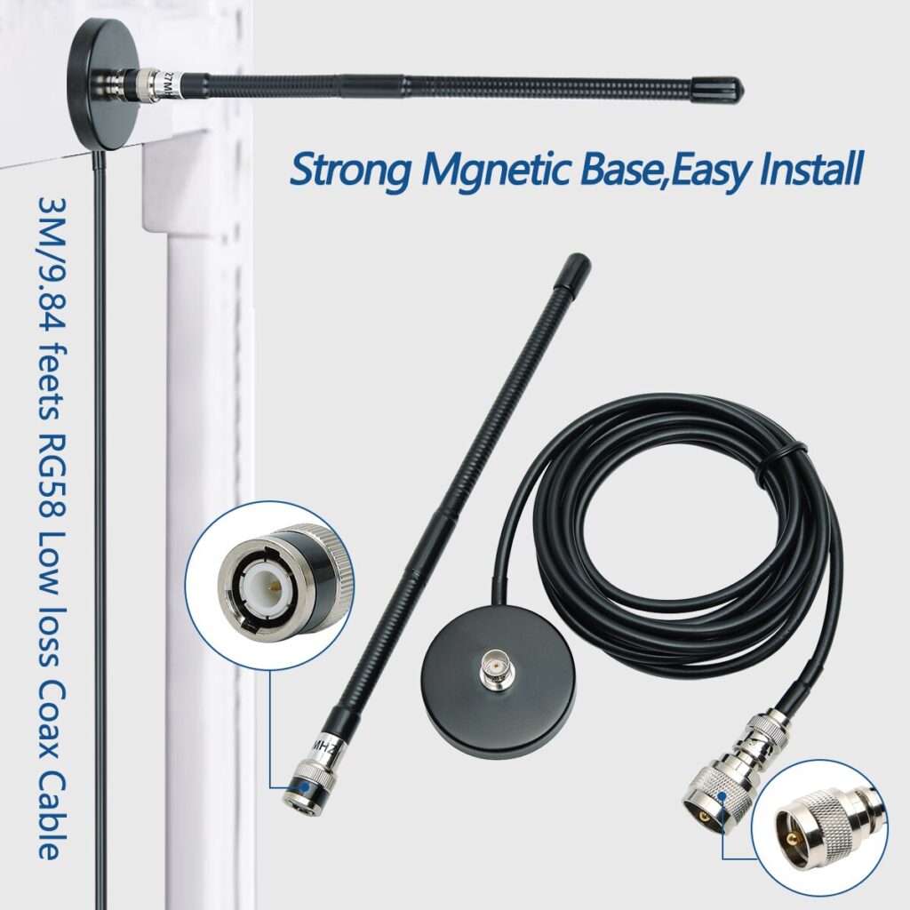 27MHz CB Radio Antenna Soft Whip Magnetic Base with 4 meters feeder Cable