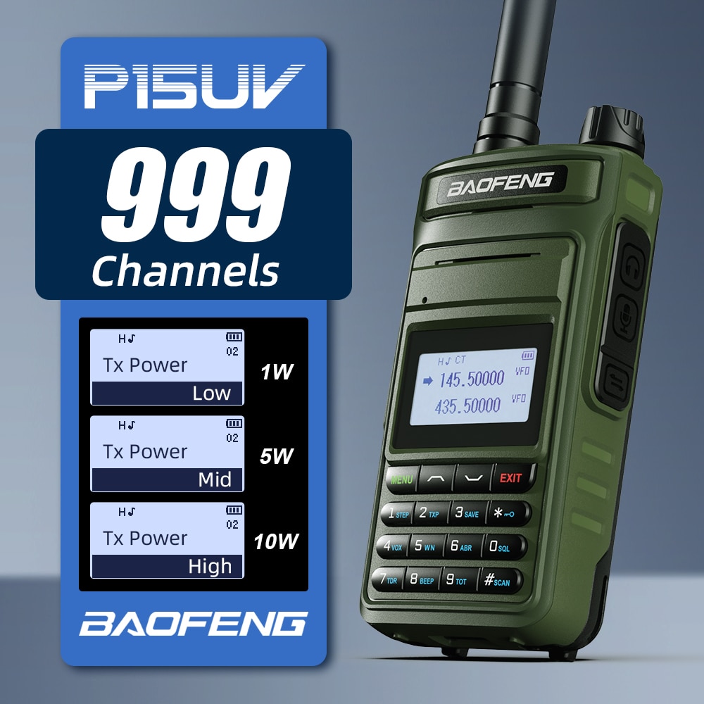 Baofeng UV15 Pro Max True 10W Long Range Walkie Talkie FM Transceiver ...