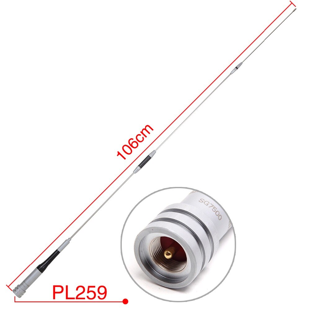 Diamond SG-7500 Dual Band UHF/VHF 144/430MHz Stainless Steel 150W 3.5/6.0dBi Gain Antenna SG7500 ...