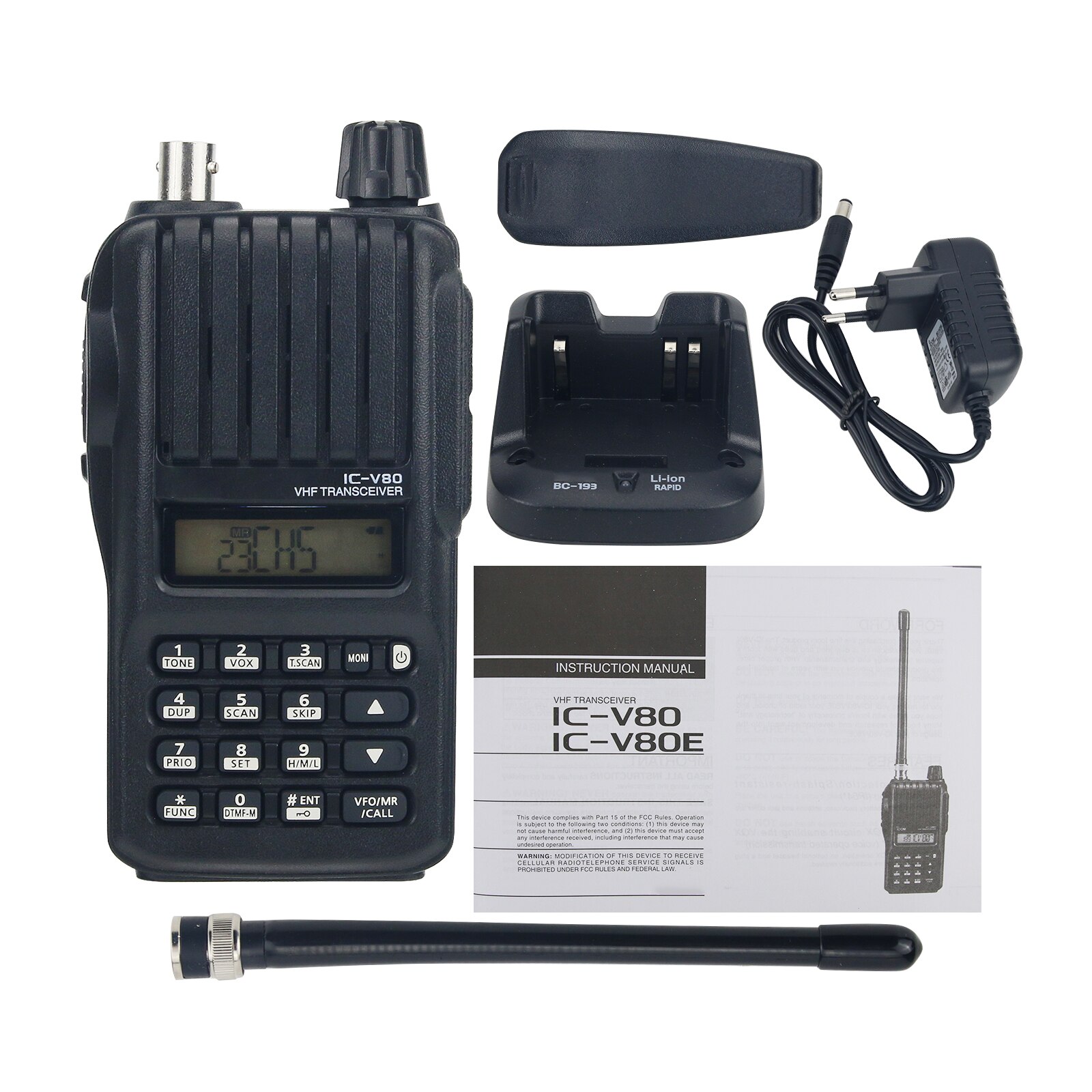 ICOM IC-V80E VHF Transceiver Marine Transceiver Walkie Talkie 8W 10KM ...