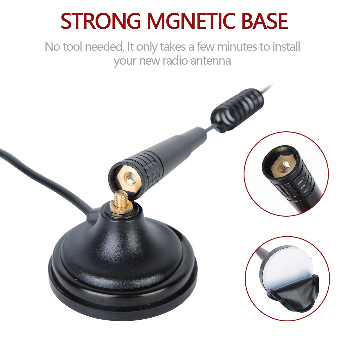 Mag-1345 CB Antenna 26-28Mhz with 4 meters Cable BNC&PL-259 Male ...